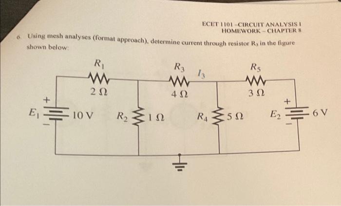 Solved ECET 1101 CIRCUIT ANALYSIS HOMEWORK CHAPTER 8 6. | Chegg.com
