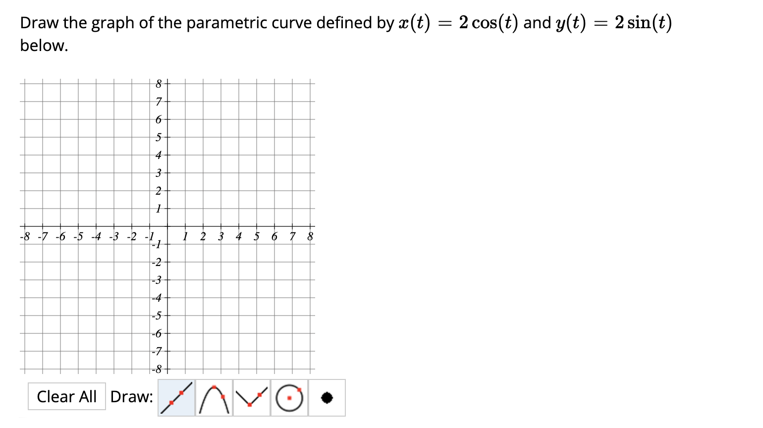 Solved Draw the graph of the parametric curve defined by | Chegg.com
