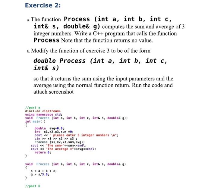 Solved Exercise 1: a. Write a program that computes the | Chegg.com