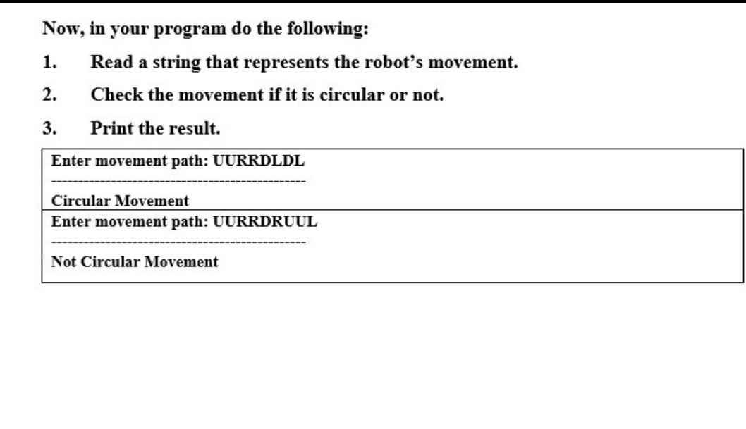 Solved Q3) Write a java program that checks whether a robot | Chegg.com