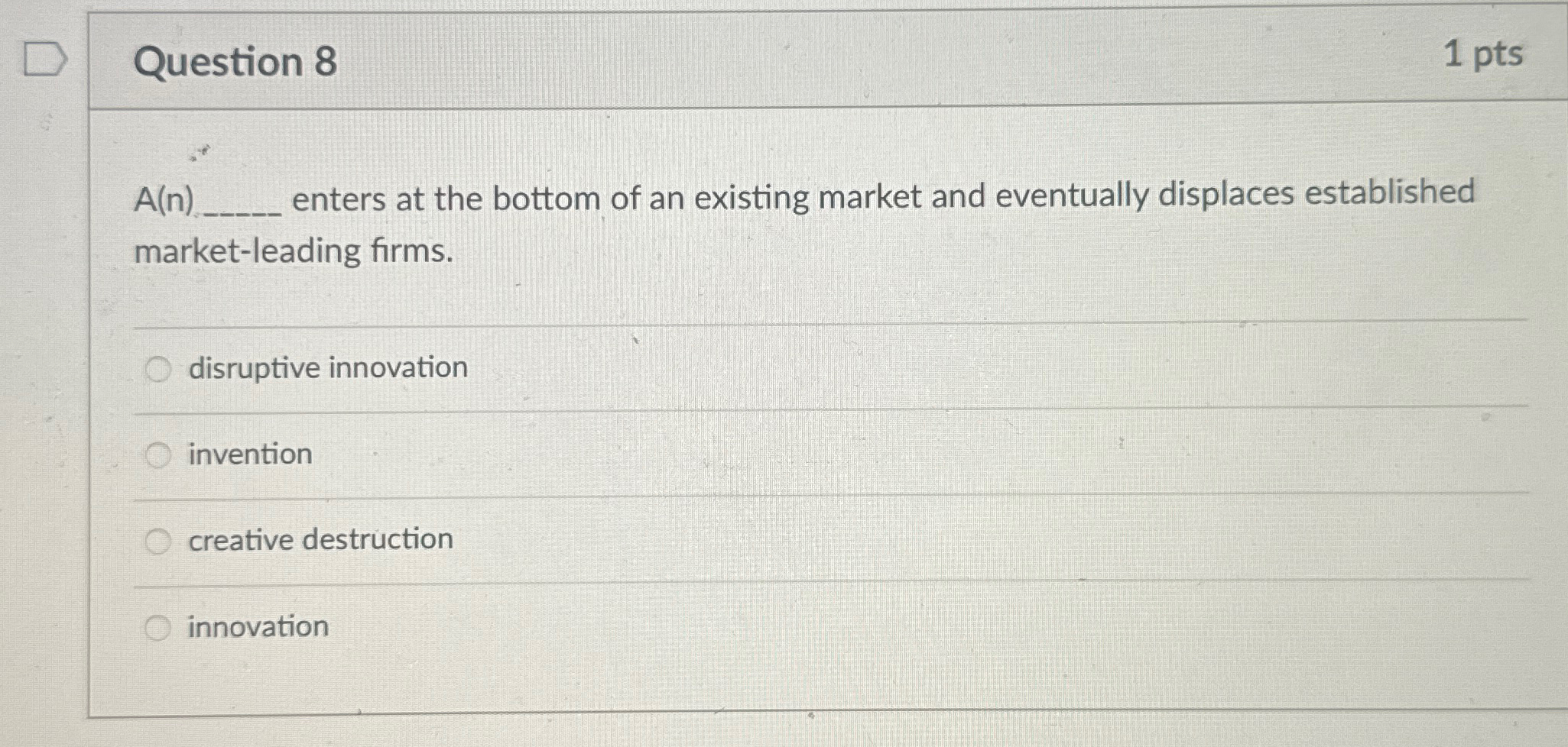 Solved Question 81 ﻿ptsA(n) ﻿enters at the bottom of an | Chegg.com