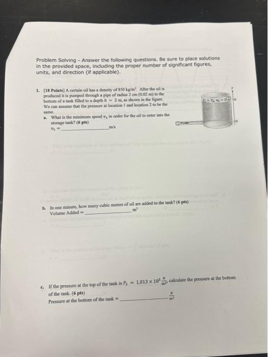 Solved Problem Solving - Answer the following questions. Be | Chegg.com