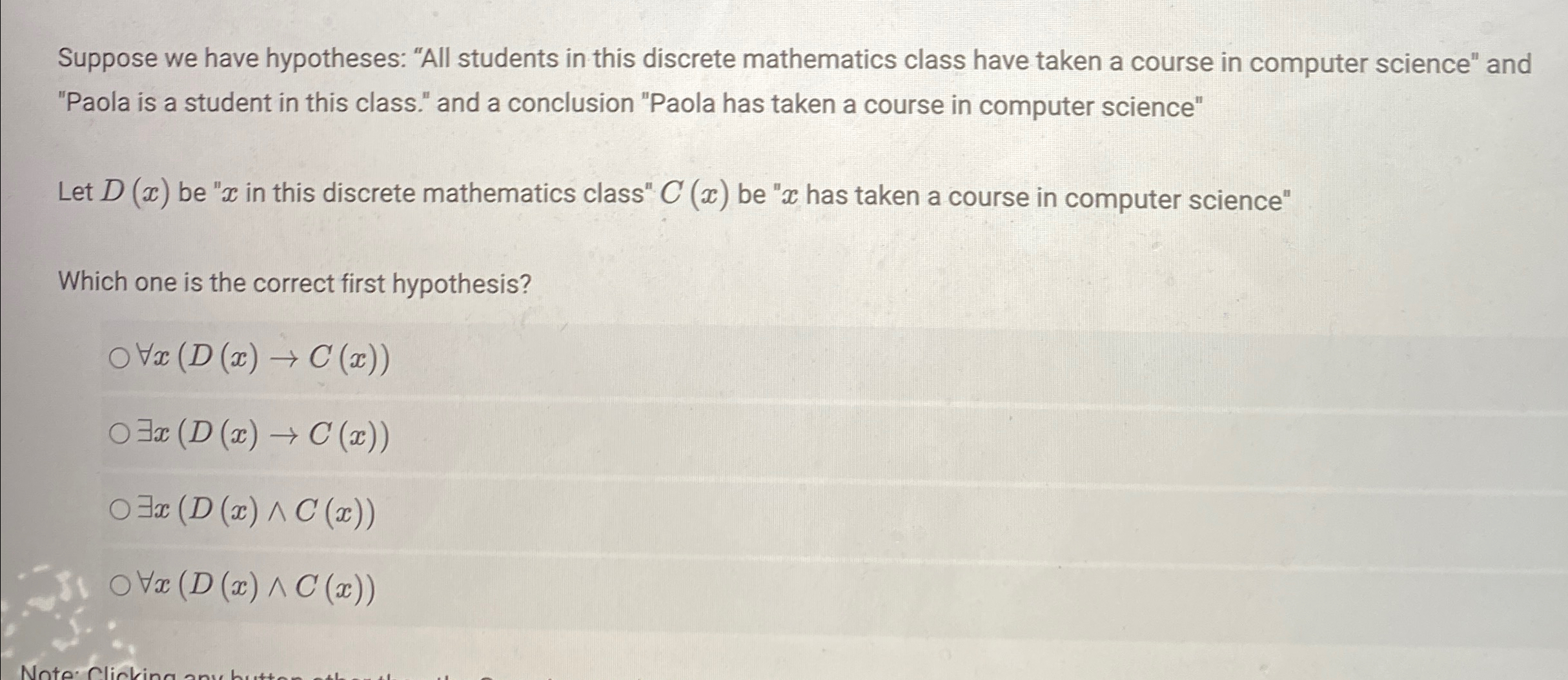 Solved Suppose we have hypotheses: "All students in this | Chegg.com