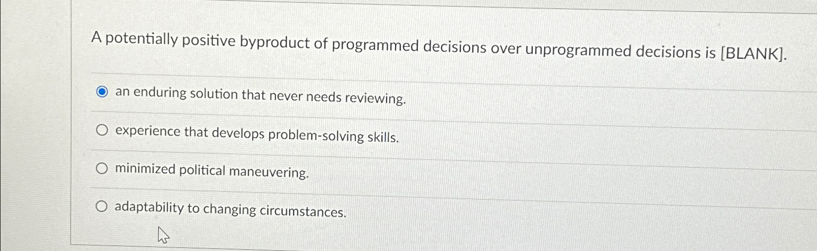 Solved A potentially positive byproduct of programmed | Chegg.com