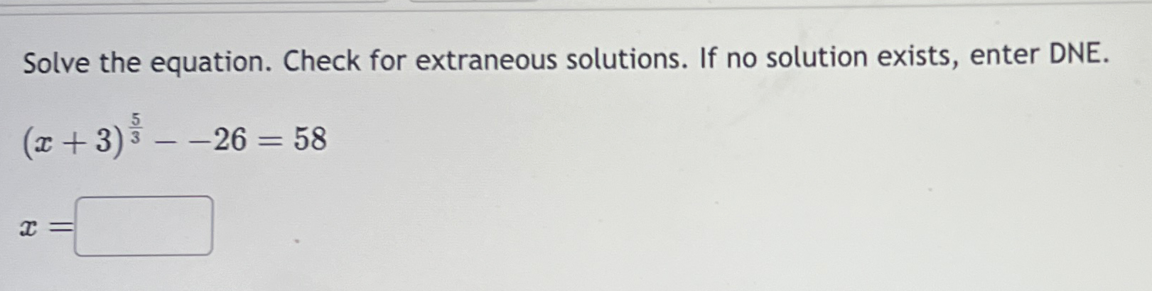 Solved Solve the equation. Check for extraneous solutions. | Chegg.com