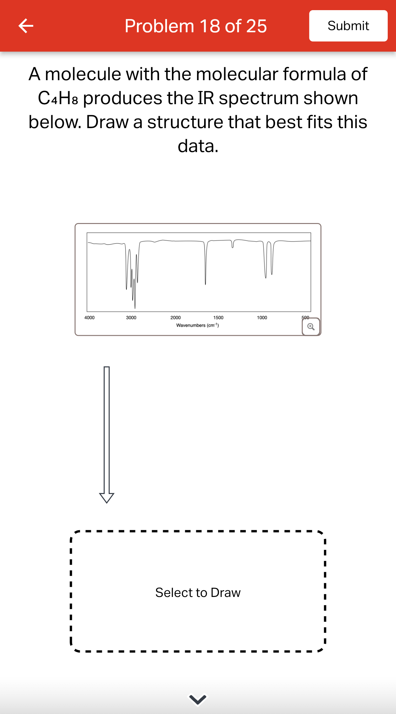 Solved Problem 18 ﻿of 25A molecule with the molecular | Chegg.com
