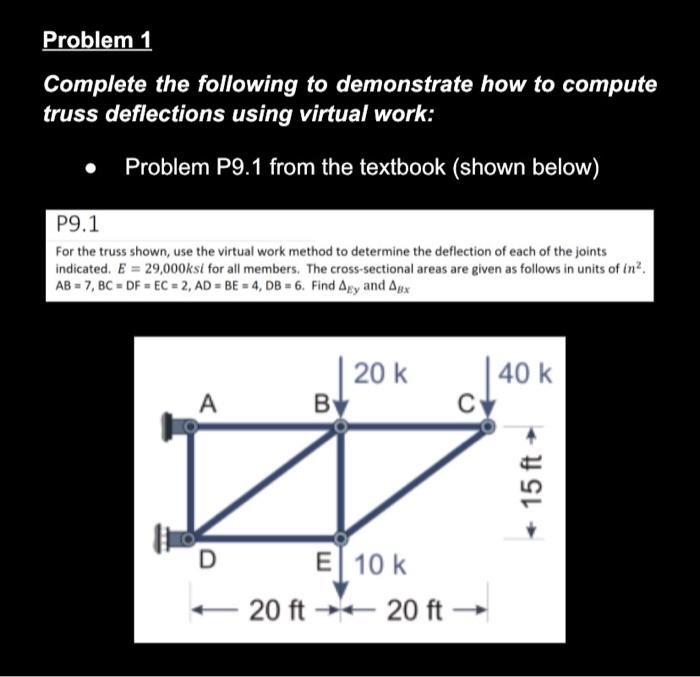 Solved Problem 1 Complete the following to demonstrate how | Chegg.com