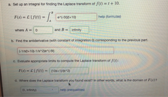 Solved (1 point) The graph of f(t) is given below: (Click on | Chegg.com