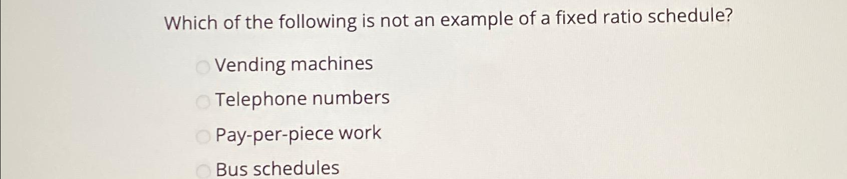 Solved Which of the following is not an example of a fixed | Chegg.com