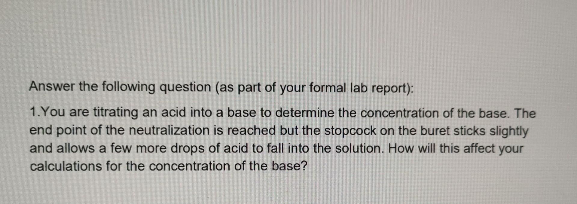 Solved Answer the following question (as part of your formal | Chegg.com