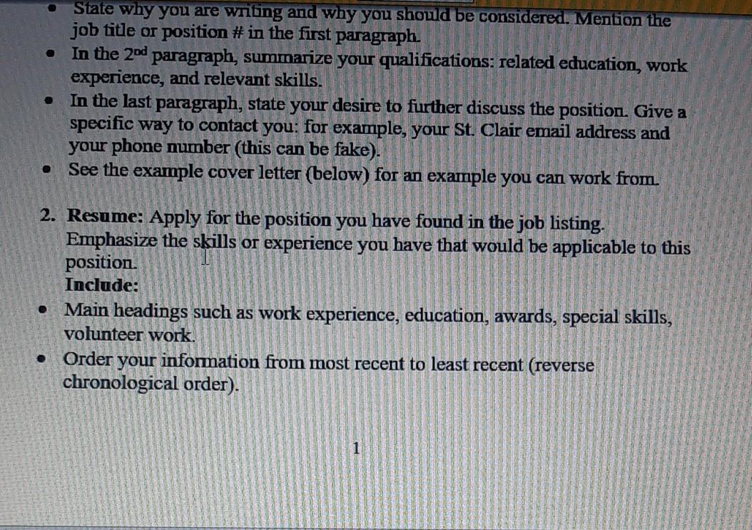 Solved COM 210- Job Application Assignment Job Application | Chegg.com