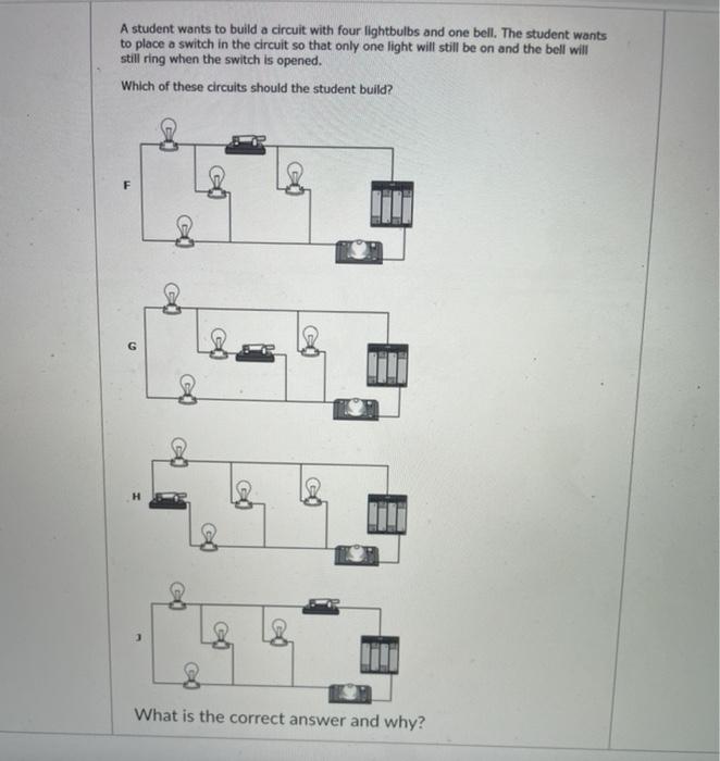 Solved A student wants to build a circuit with four | Chegg.com