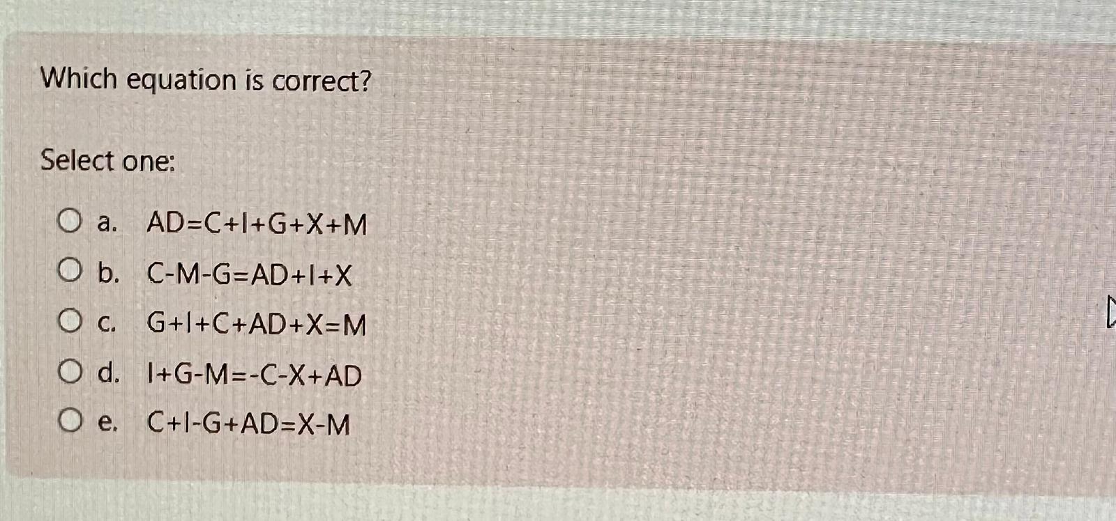 Solved Which equation is correct?Select | Chegg.com