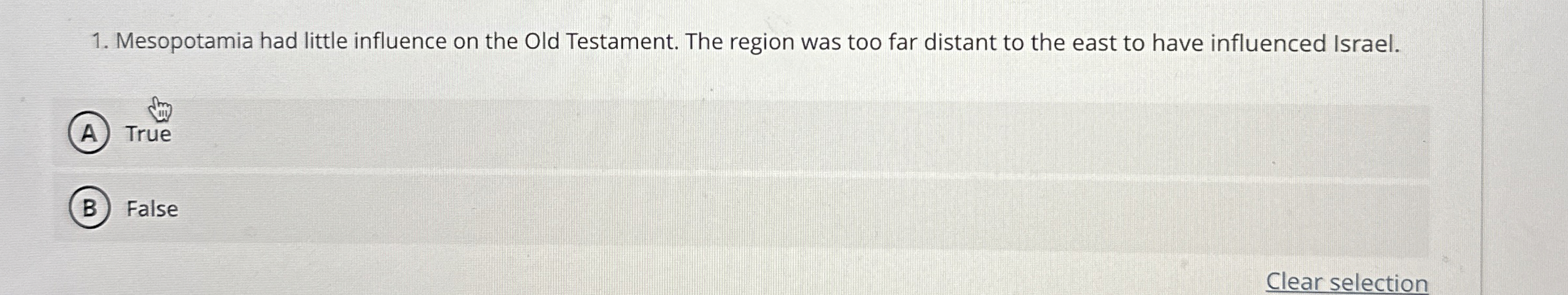 Solved Mesopotamia had little influence on the Old | Chegg.com