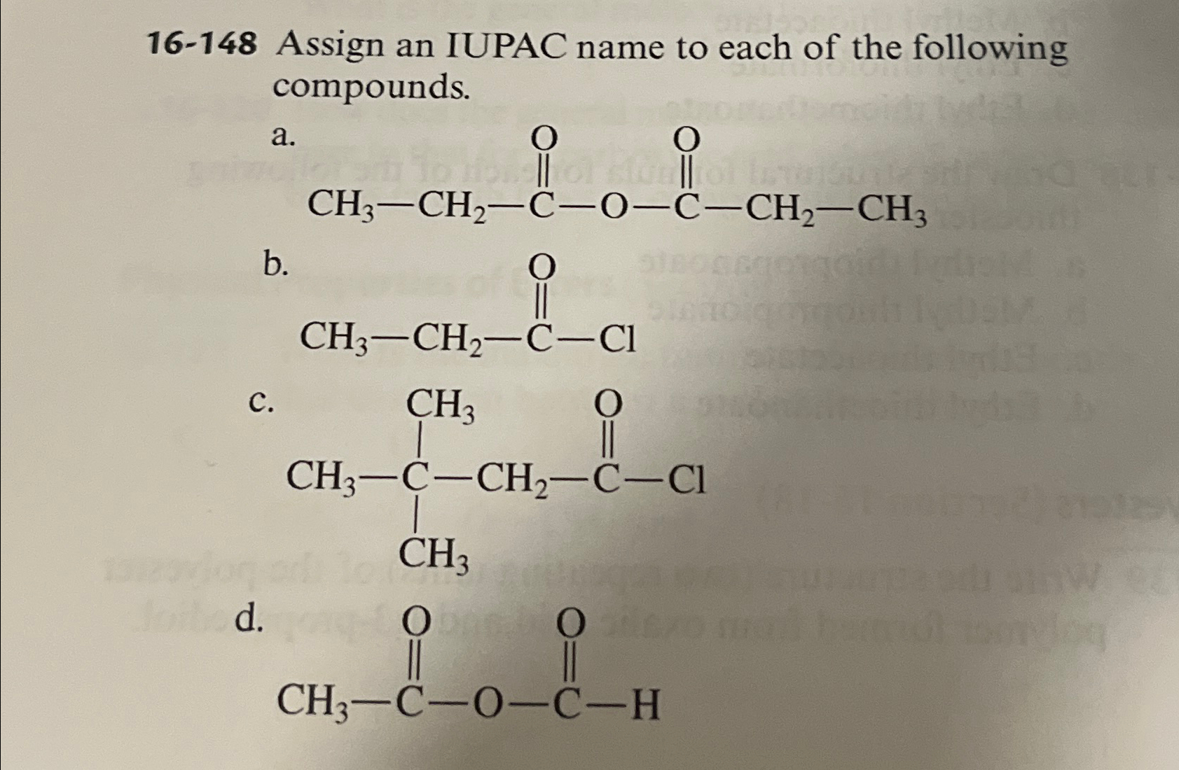 Solved 16-148 ﻿Assign an IUPAC name to each of the following | Chegg.com