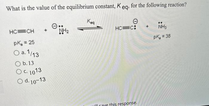 Solved What is the value of the equilibrium constant, Keq , | Chegg.com