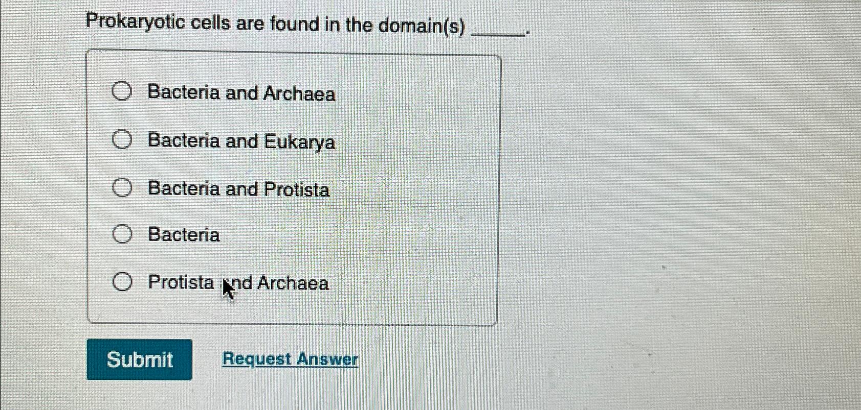 Solved Prokaryotic cells are found in the domain(s)Bacteria | Chegg.com