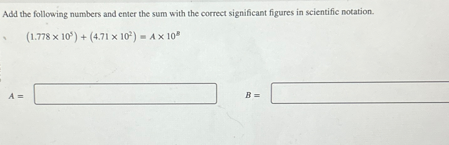 Add the following numbers and enter the sum with the | Chegg.com