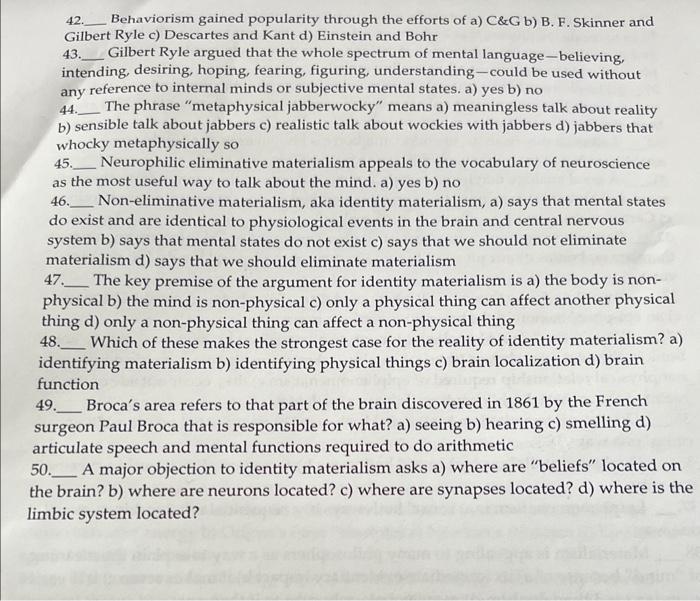 PHI 201 Introduction to Philosophy Test 3: Chapter 5 | Chegg.com