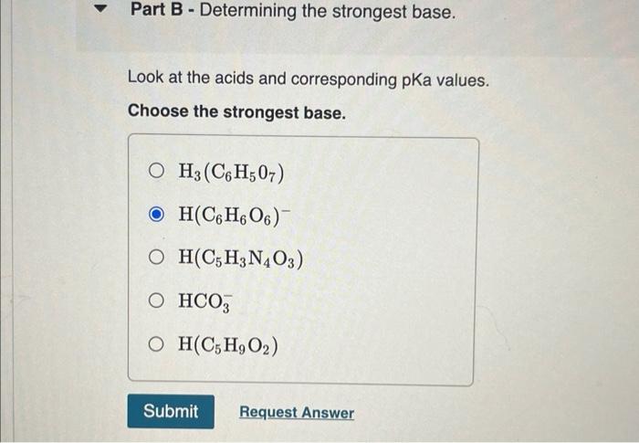 Solved Consider the table of pKa values.Look at the acids | Chegg.com