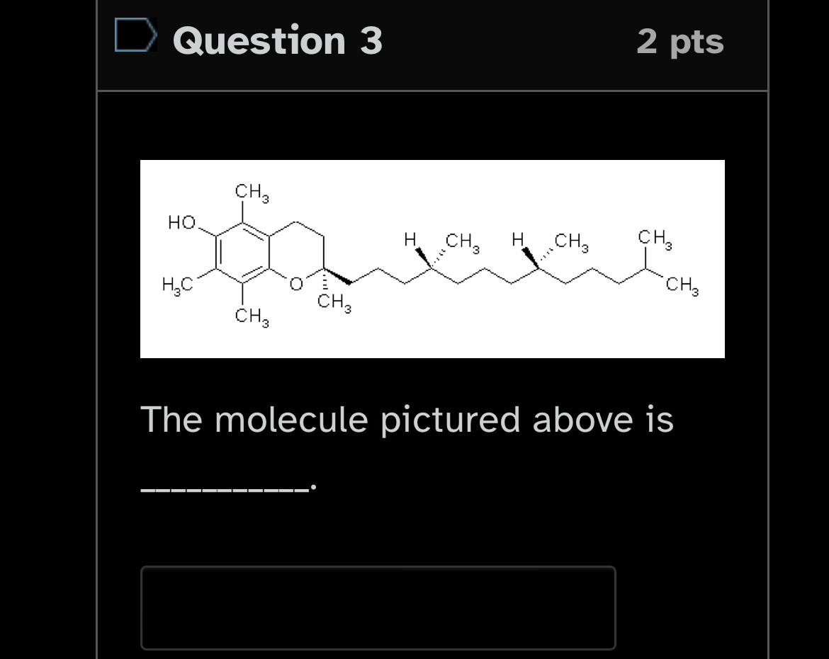 Solved angsinon 32 ﻿ptsThe molecule pictured above is | Chegg.com