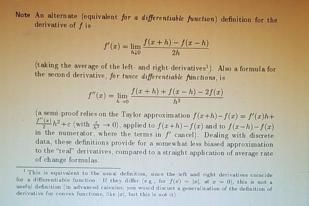 Solved Note An alternate (equivalent for a differentiable | Chegg.com