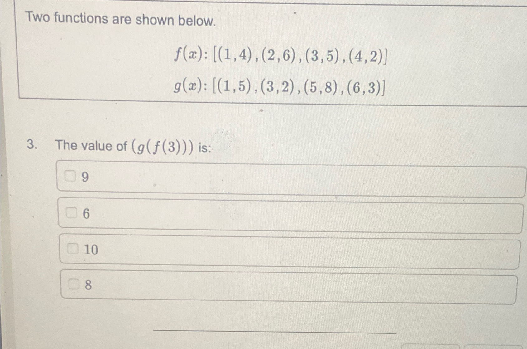 Solved Two functions are shown | Chegg.com