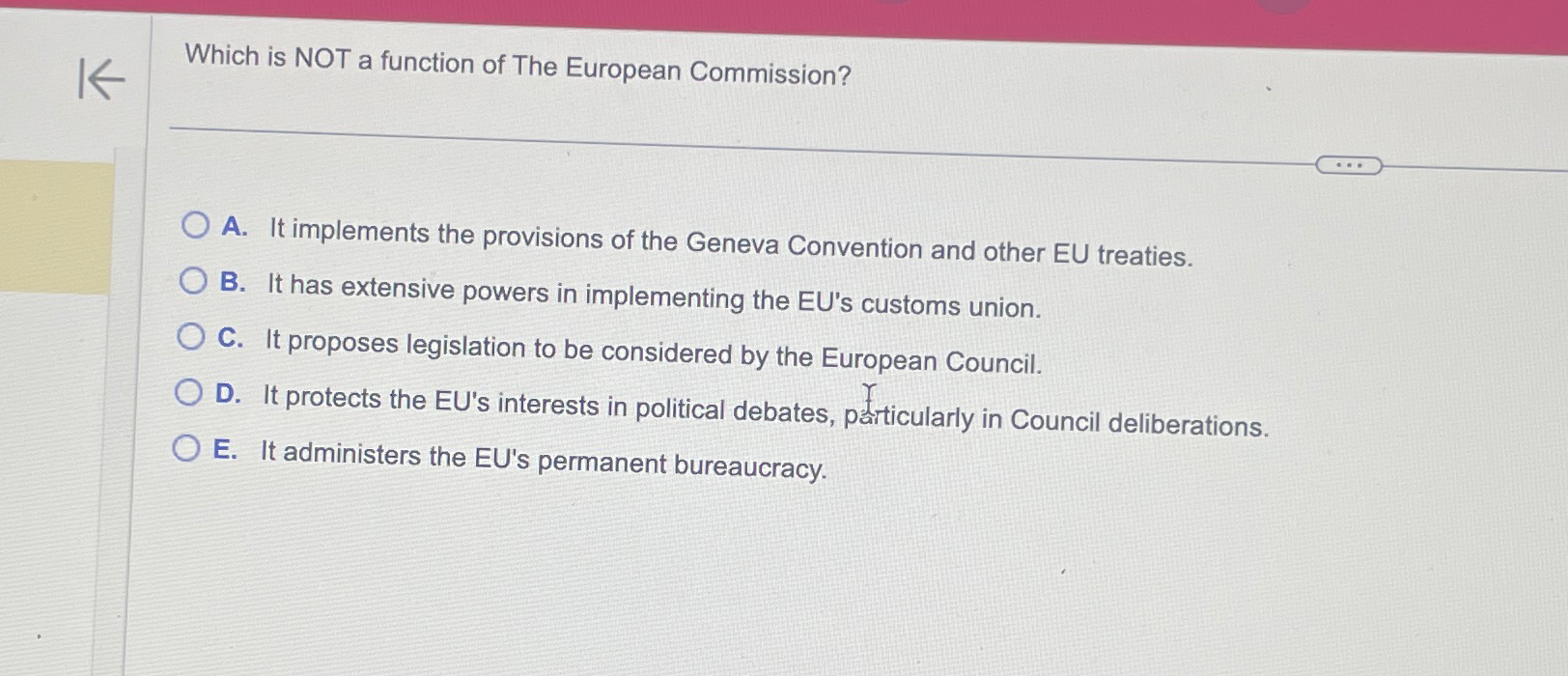 Solved Which is NOT a function of The European Commission?A. | Chegg.com
