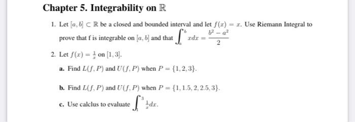 Solved 1. Let [a,b]⊂R be a closed and bounded interval and | Chegg.com