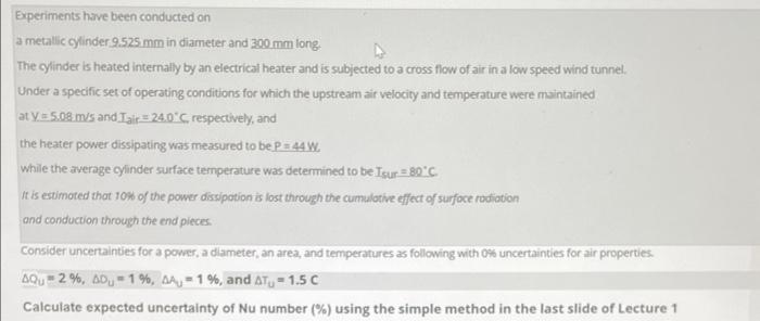 Solved Experiments have been conducted on a metallic | Chegg.com
