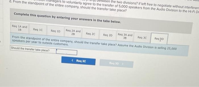 Solved Exercise 11-3 (Algo) Transfer Pricing Basics [LO11-3] | Chegg.com