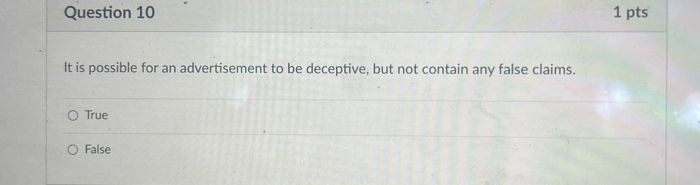 Solved Question 101 ﻿ptsIt is possible for an advertisement | Chegg.com