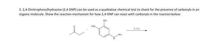 Solved 3 2 4 Dinitrophenylhydrazine 2 4 Dnp Can Be Used As