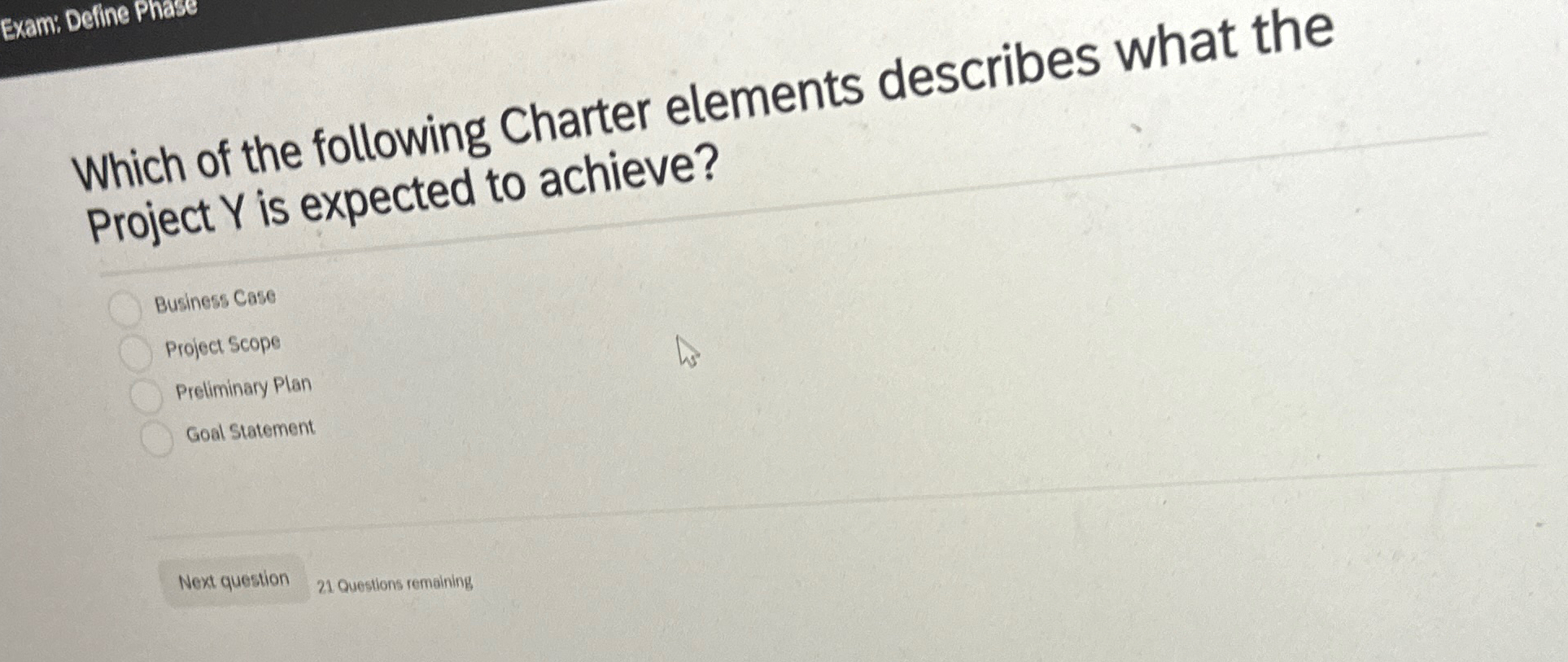 Solved Which of the following Charter elements describes | Chegg.com