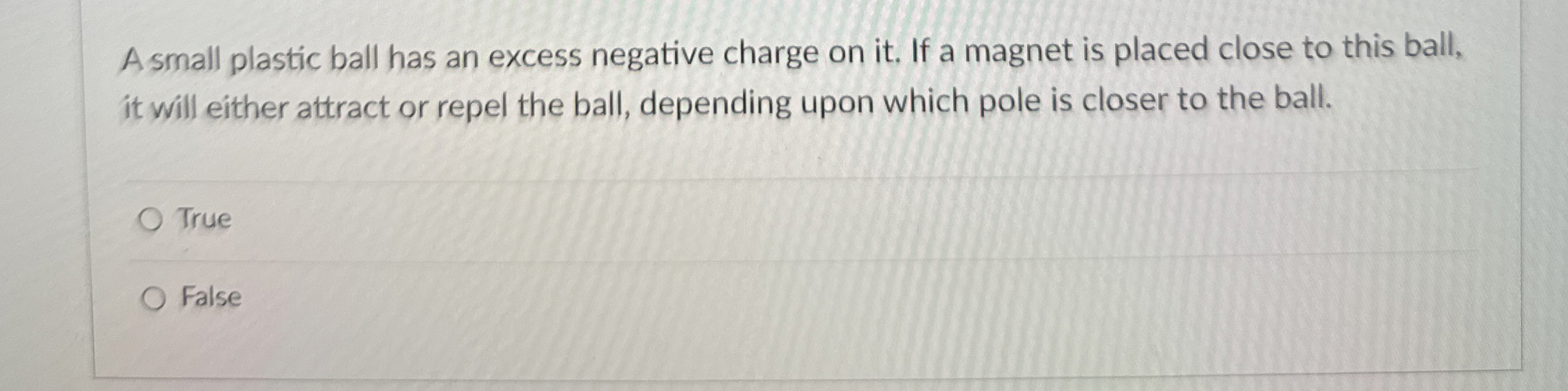 Solved A small plastic ball has an excess negative charge on | Chegg.com