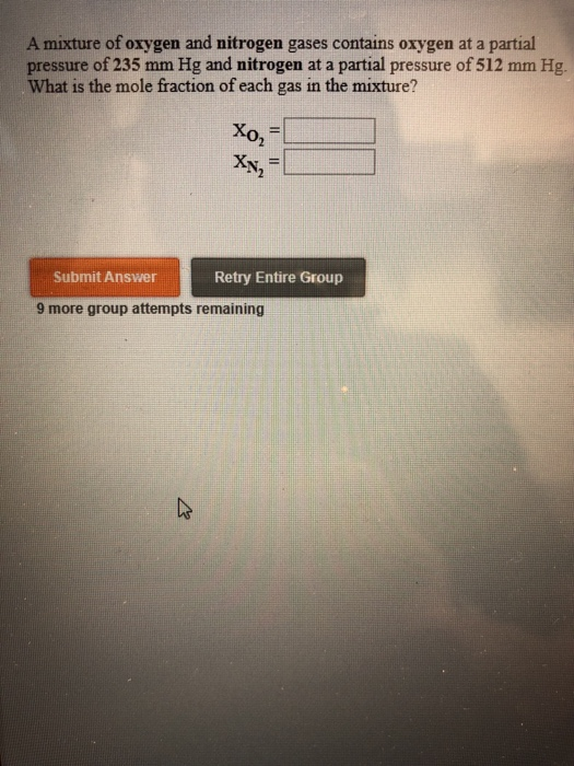 Solved A mixture of oxygen and nitrogen gases contains | Chegg.com