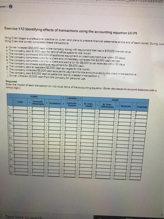 Solved apter 1 Exercise 1-13 Identifying effects of | Chegg.com