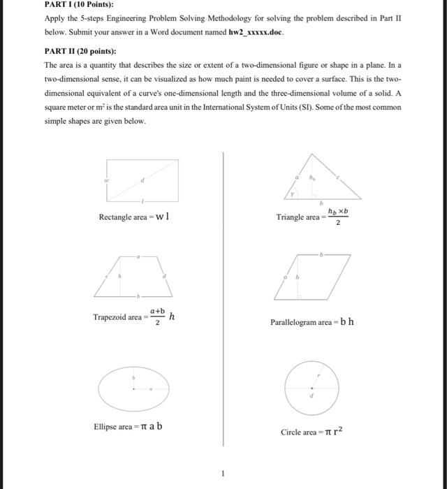 Solved PART I (10 Points): Apply the 5-steps Engineering | Chegg.com