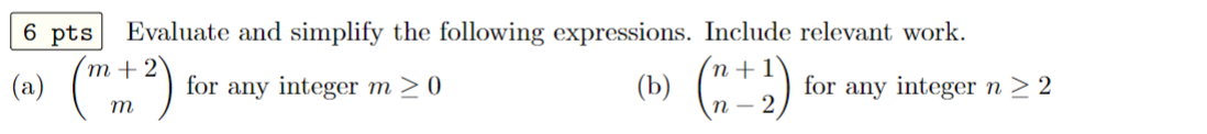Solved Evaluate and simplify the following expressions. | Chegg.com
