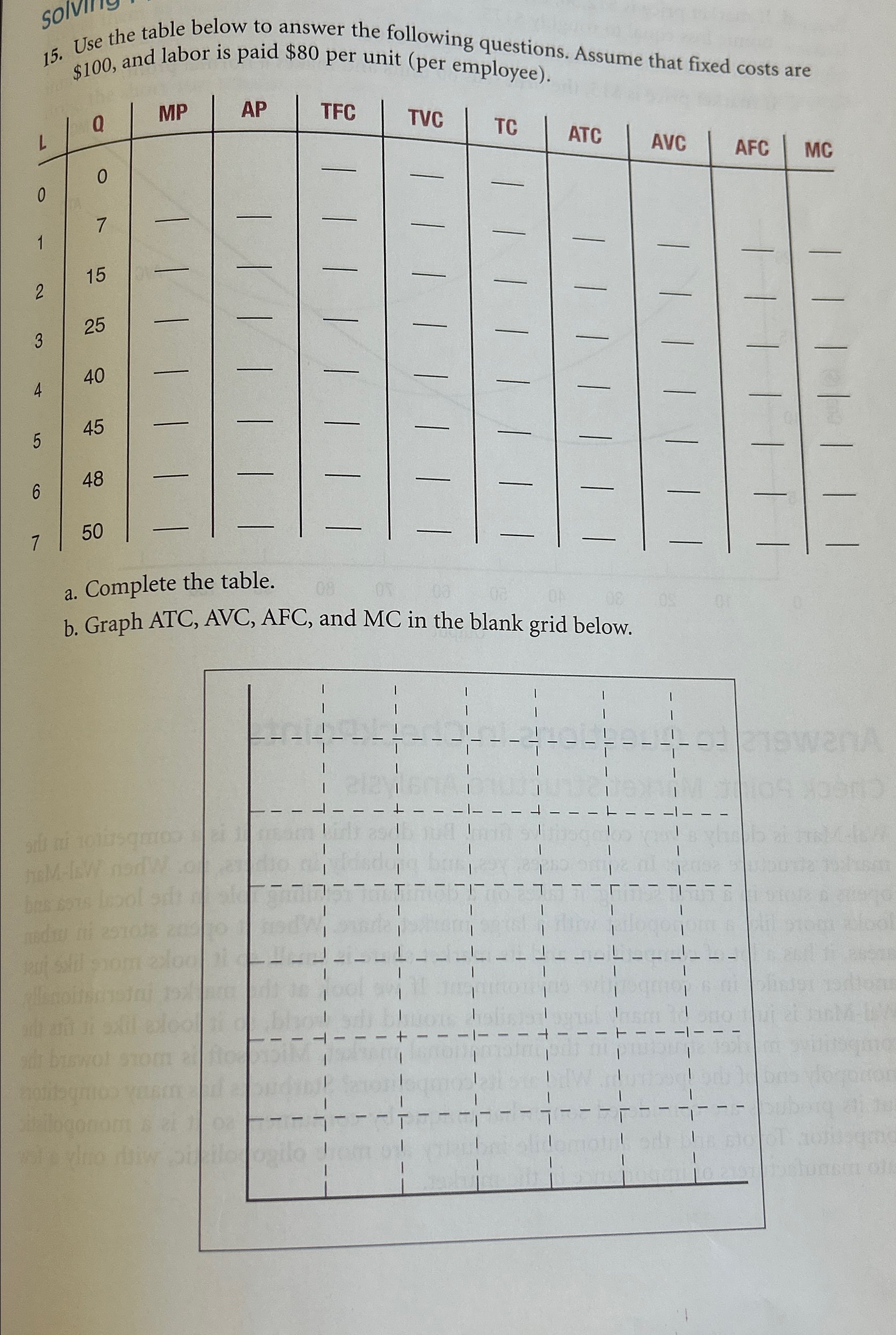 Solved Use the table below to answer the following | Chegg.com
