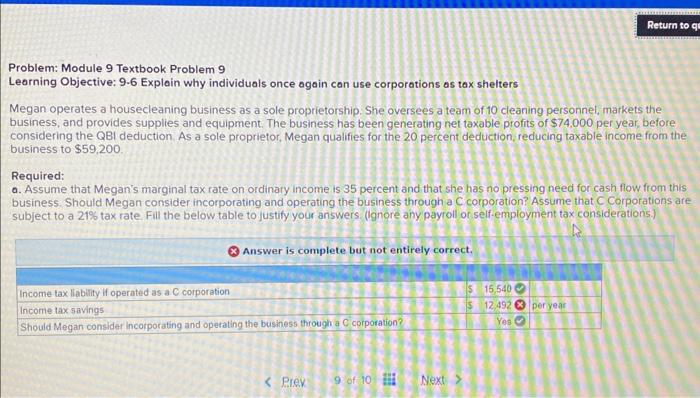 Solved Problem: Module 9 Textbook Problem 9 Learning | Chegg.com