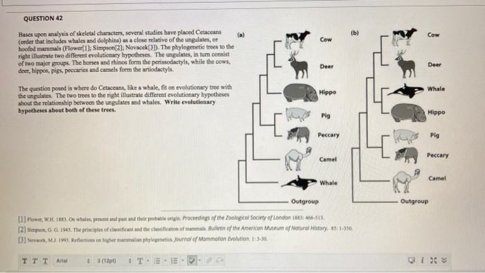 Solved QUESTION 42 (a) (b) Cow Cow Bases upon analysis of | Chegg.com