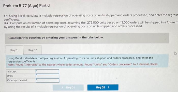 Solved Required information Problem 5-77 (Algo) Methods of | Chegg.com