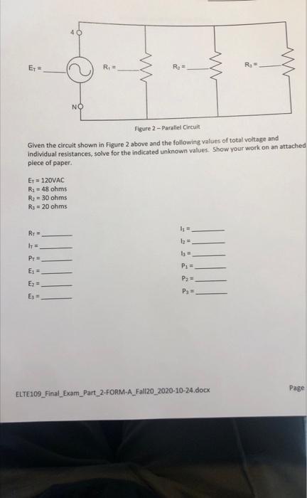Solved Given the circuit shown in Figure 2 above and the | Chegg.com