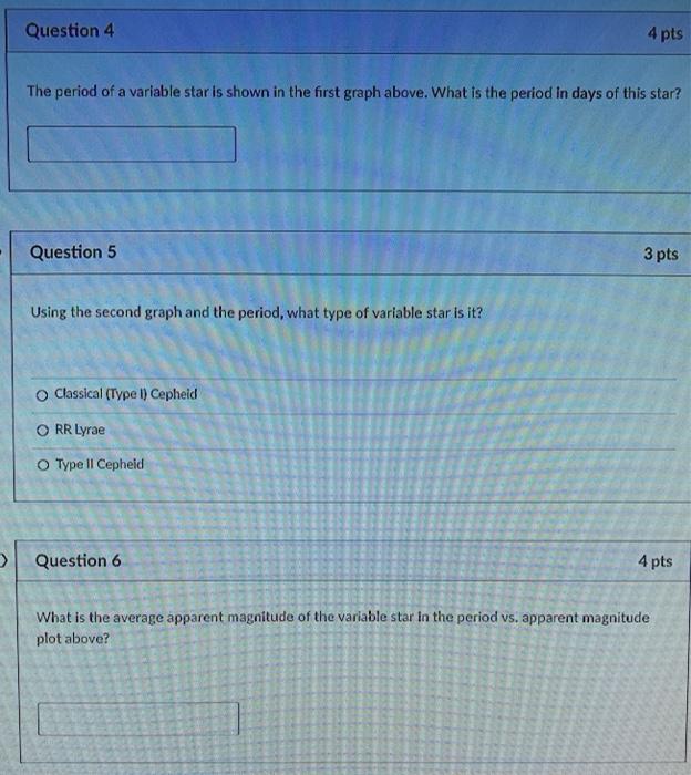 Solved There are 3 main types of Cepheid variable stars: the | Chegg.com