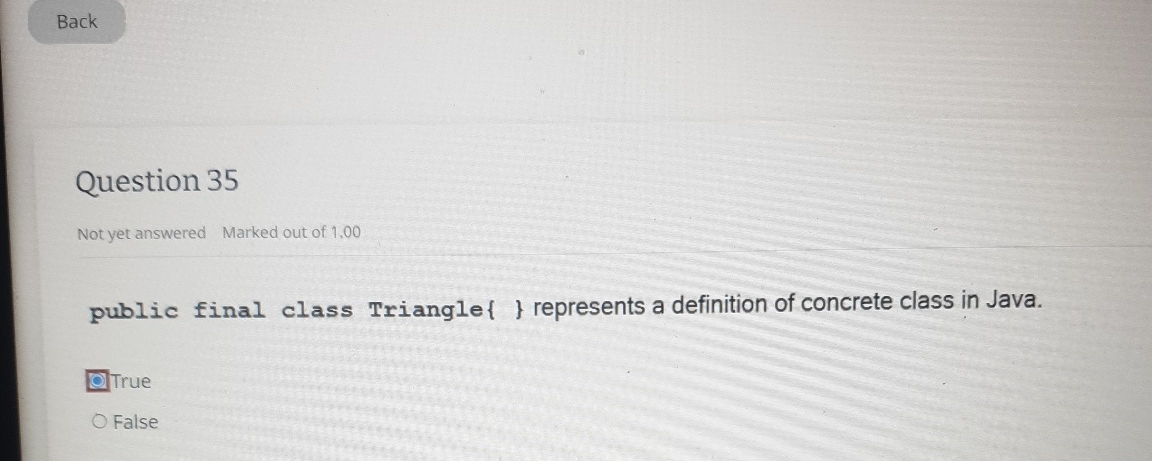 Question 35Not yet answered Marked out of 1,00public | Chegg.com