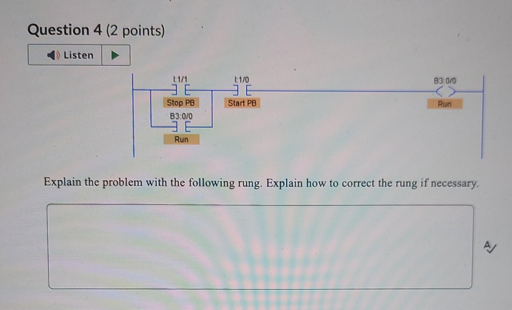 Solved Explain the problem with the following rung. Explain | Chegg.com