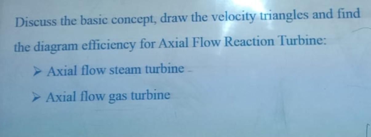 Solved Discuss the basic concept, draw the velocity | Chegg.com