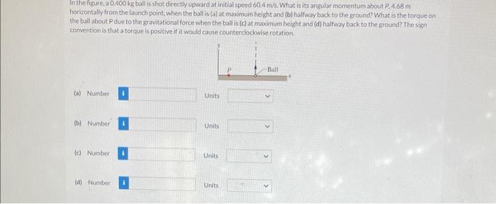 Solved In the figure, a 0.400 kg ball is shot directly | Chegg.com