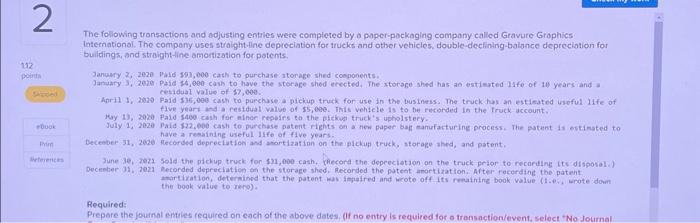 Solved Journal entry worksheet Record the Patent | Chegg.com